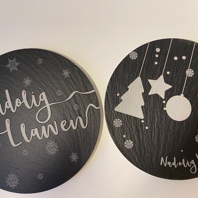Welsh Slate Christmas Coaster Welsh Language Gift Xmas Nadolig - Etsy UK