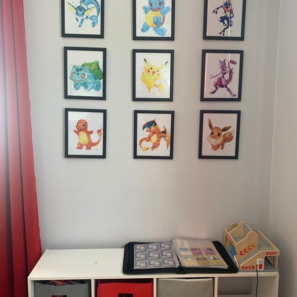 Pokemon Watercolor Print Pokemon Poster Wall Art Pokemons Printable ...