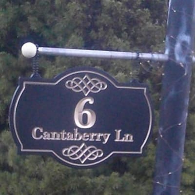 Vertical Craftsman Address Sign Engraved House Number. Choice of 3 ...