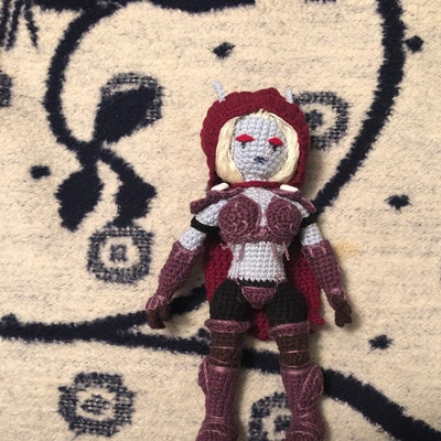 Dark Lady Toy, Amigurumi, Queen of the Elfs, Shadow Lands, Lady ...