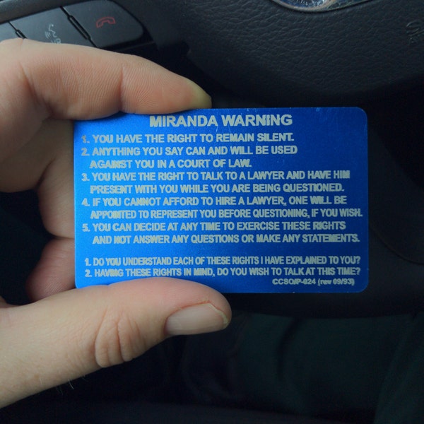 Metal Miranda Cards. Offered in Black, Blue. - Etsy