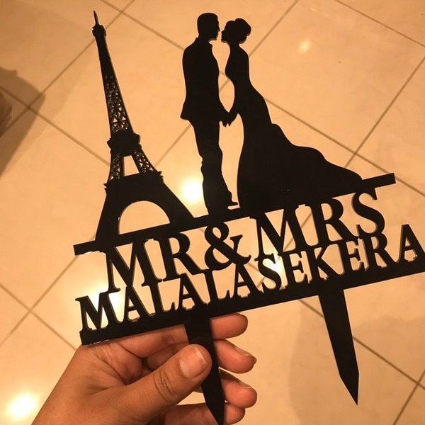 Paris Cake Topper,eiffel Tower Cake Topper,wedding Cake Topper,groom ...