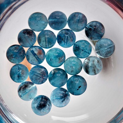 Natural Iolite Beaded Bracelet in 6 to 9MM Custom Length Handmade ...