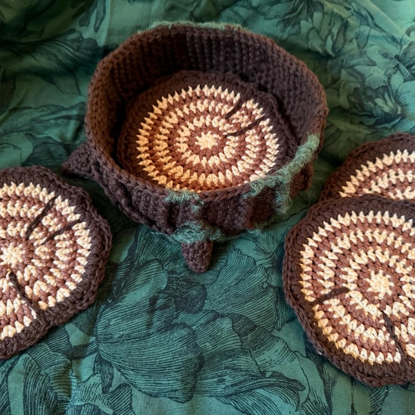 Digital Crochet PATTERN: Bark Gauntlets Bracers | Whimsical Mushroom ...