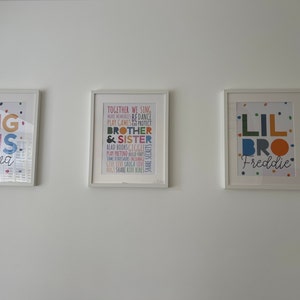 Big Sis Lil Sis Print Set, Girls Shared Bedroom, Affirmations for Kids ...