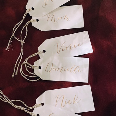 Navy Blue Handwritten Gift Tags, Perfect for Weddings, Showers ...