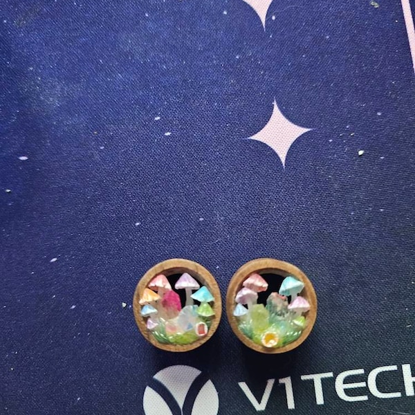 Mushroom Plugs. Amanita Plugs. Aura Quartz Plugs. Rainbow Plugs 9/16 ...