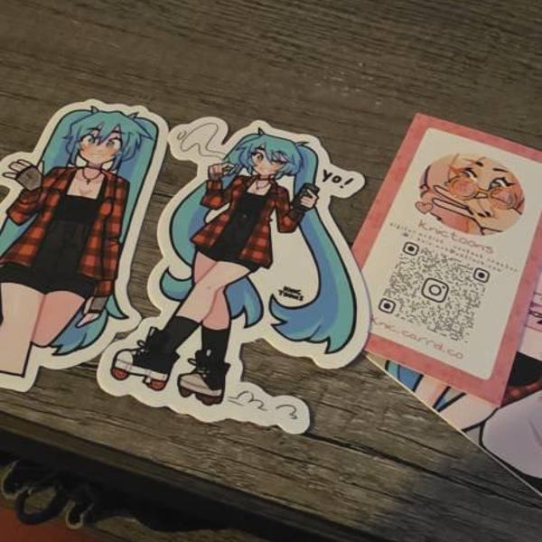 Midwest Miku Shares Her Thirst | LARGE 4x4 STICKER | Die-cut Matte ...