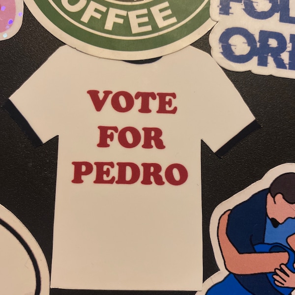 Vote for Pedro Waterproof Vinyl Stickers - Etsy