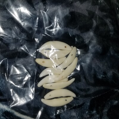 10 Coyote Teeth Fangs Canine Animal Teeth Pre-drilled Jewelry Beads ...