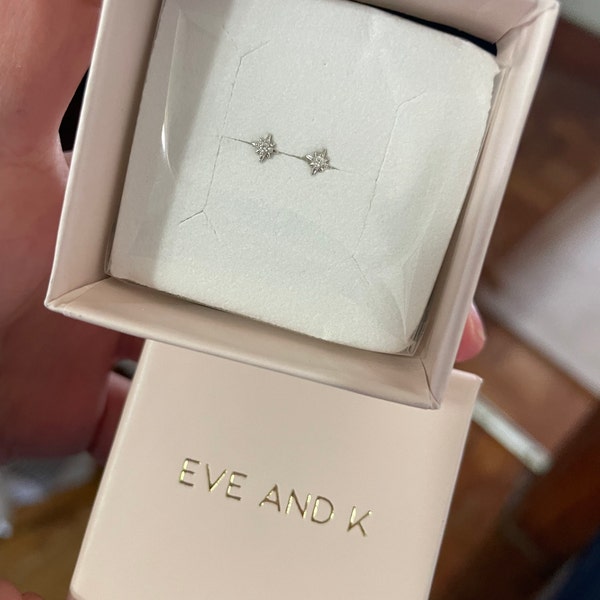 18g Dainty Starburst Piercing (single), Screw Ball End Piercing, 925 ...