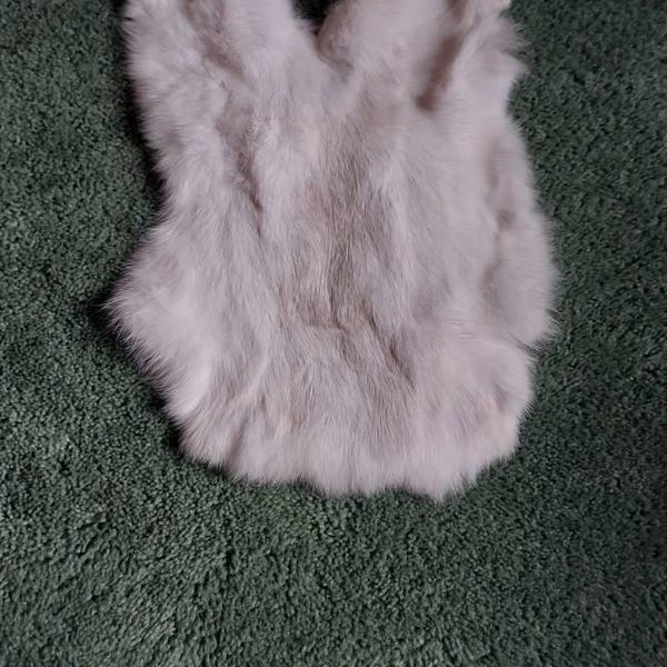 Gray and White Dutch Rabbit Hide - One Average - Natural Rabbit Fur ...