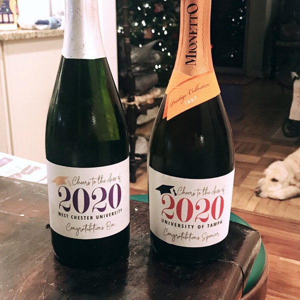 Graduation Champagne Labels | Wine Labels | Class of 2024 2025 2026 ...