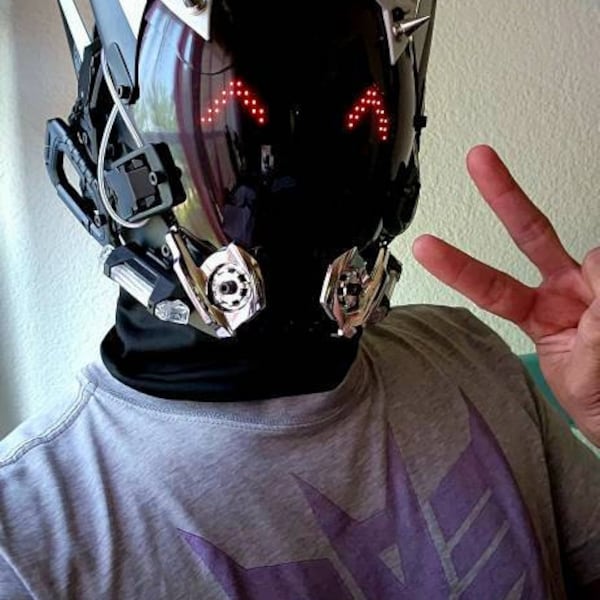 Bluetooth Cyberpunk Mask - Futuristic Mask -cyberpunk Helmet-tech Mask ...