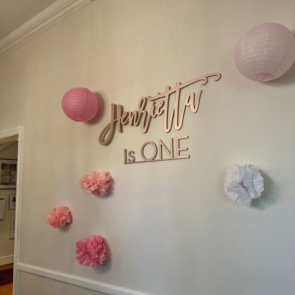 1st Birthday Sign, Name Sign for Birthday, One Sign First Birthday ...