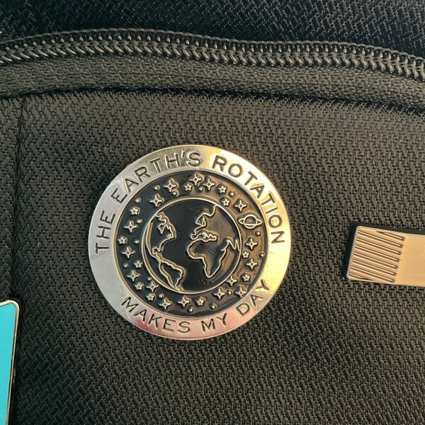 Science Enamel Pin | Earths Rotation Makes My Day | Space Pin | Science ...