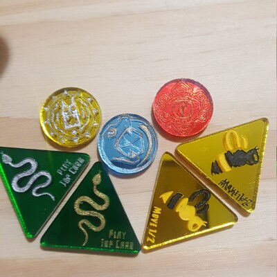 Complete Set of Treasure Tokens Plus Stung and Poison Tokens for ...