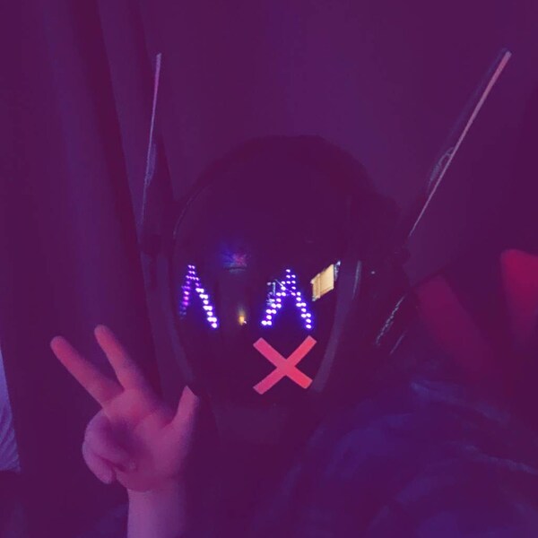 Bluetooth Cyberpunk Bunny Mask | Rave Mask | Cyberpunk Helmet | Techear ...