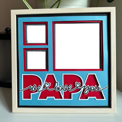 Dog Remembrance 3D Shadow Box SVG Photo Frame Dog Remembrance Gift for ...