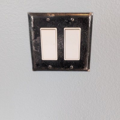 Hammer Textured Double Combo Wall Plate With Openings for Switch and ...