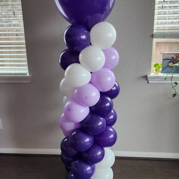Purple LED Balloons, Large 24 Inch Clear Balloons With 197 Inch Purple ...