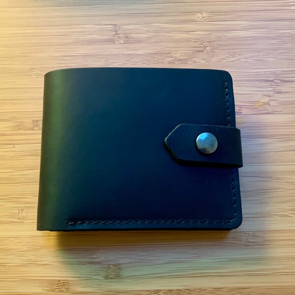 Blue Leather Women's Mini Wallet | Small Wallet | Mens Leather Billfold ...