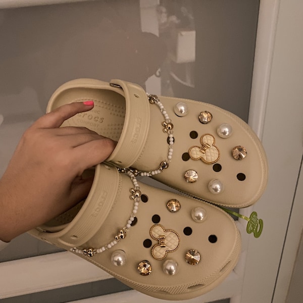 Crocs Charms Crystal Silver Diamonds and Pearls Set. Charms for Your ...