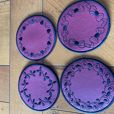 In the Hoop Super Simpl Coaster Embroider Machine Design Set - Etsy