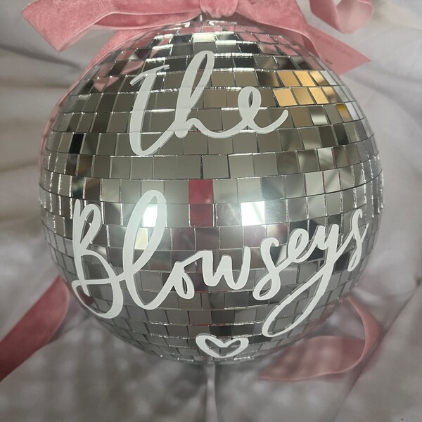 Personalised Disco Ball - Vinyl Lettering - Birthday Disco Ball - Disco ...