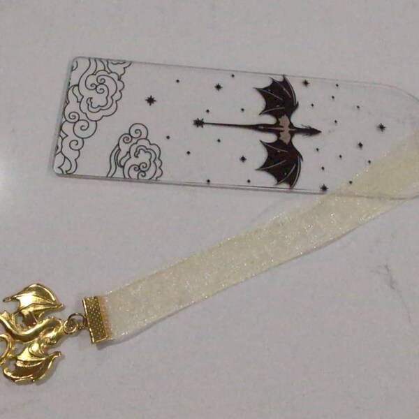 Fourth Wing Acrylic Bookmark With Signet - Etsy