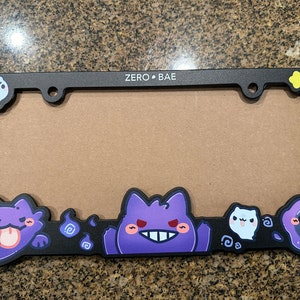Ghost Themed Purple Spooky Cute License Plate Frame - Etsy
