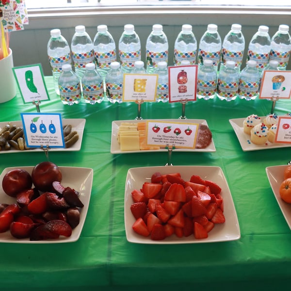Very Hungry Caterpillar - Food Tags - Food Labels - Birthday Party ...