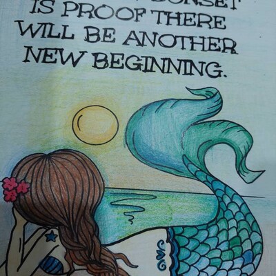 Digital Instant Download Miss FINTASTIC Inspirational Coloring Book ...