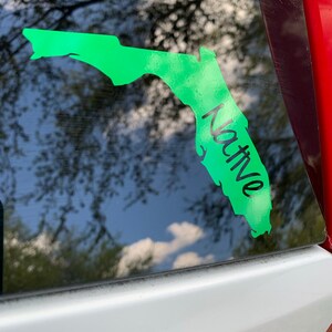 Florida Native Vinyl Sticker Car Window Door Bumper Decal Pride Home FL ...