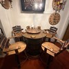 Standard Whiskey Barrel Pub Table, Counter Height Solid Wood Top ...