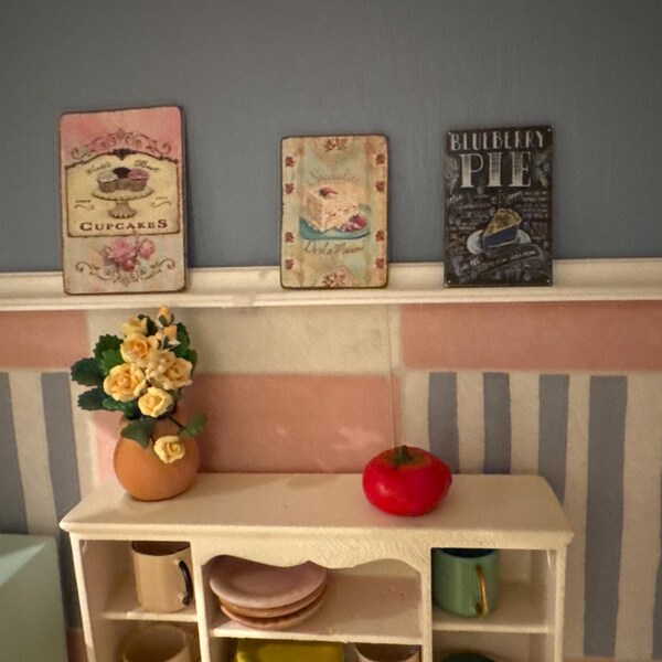 1:12 Miniature Dollhouse Art Photo Frame Picture Print Home Decor ...