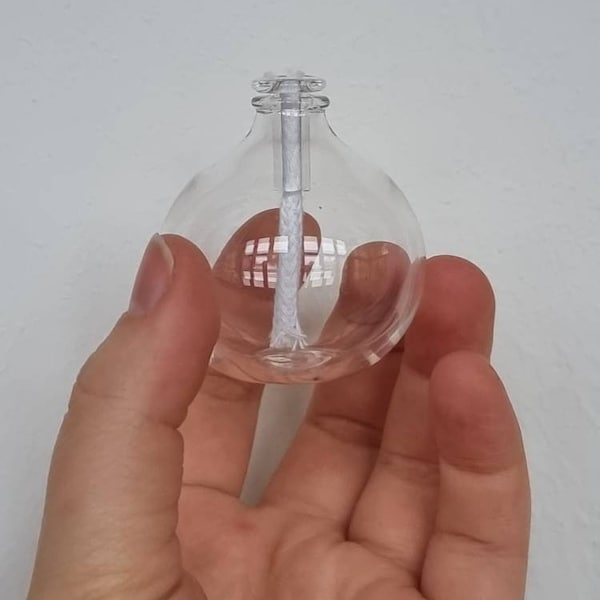 Hand-blown Glass Oil Lamp - Flying Saucer - Etsy