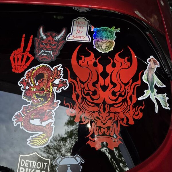 Snake Moon and Stars in the Clouds American Traditional Tattoo Decal ...