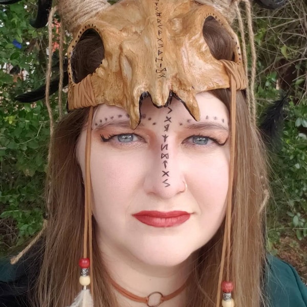 Pagan Skull Headpiece Viking Skull Shaman Headdress Witch Doctor ...