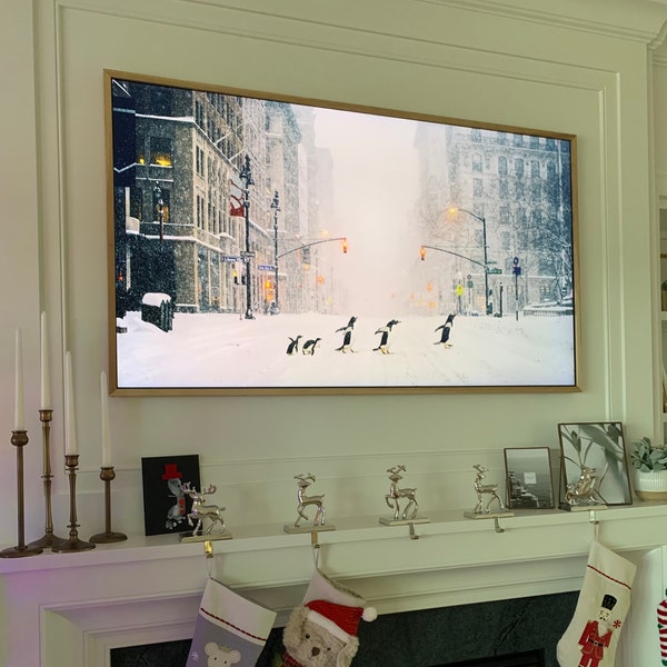 Samsung Frame TV Handmade Real Wood Bezel - 65'' Model - Etsy