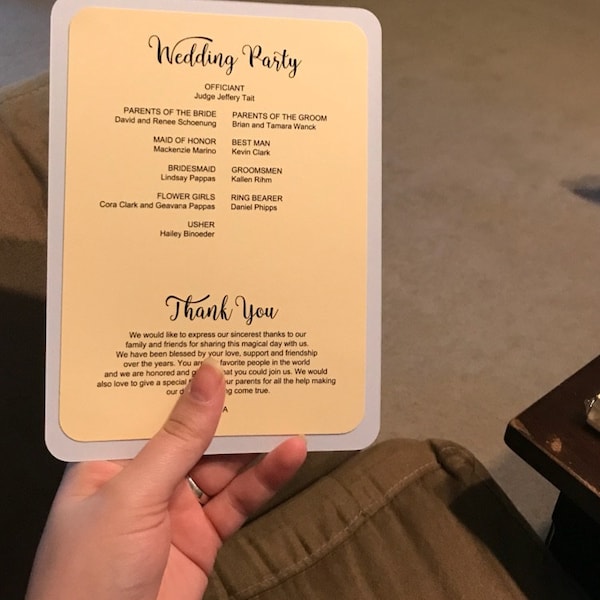 Printable Wedding Program Template, Rustic Wedding Fan Program ...