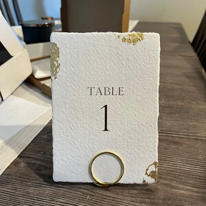 Handmade Paper Table Number Signs - Etsy