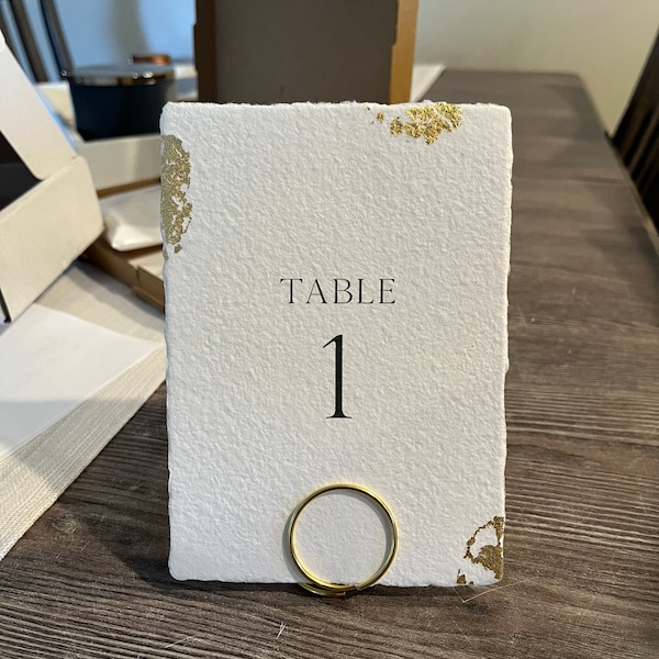 Handmade Paper Table Number Signs - Etsy