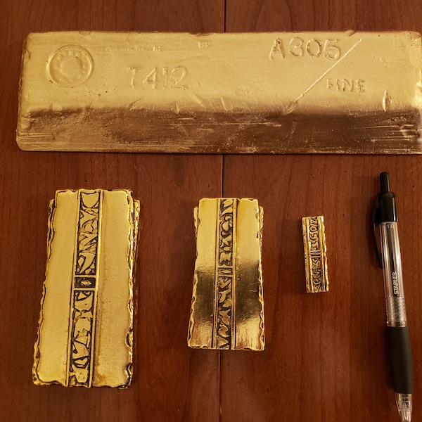 Star Trek, Deep Space Nine, Gold Pressed Metal Latinum Bar, Very ...