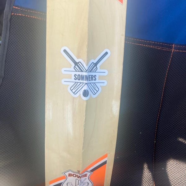 Cricket Bat Sticker Custom Design Team Accessory Item Personalized ...