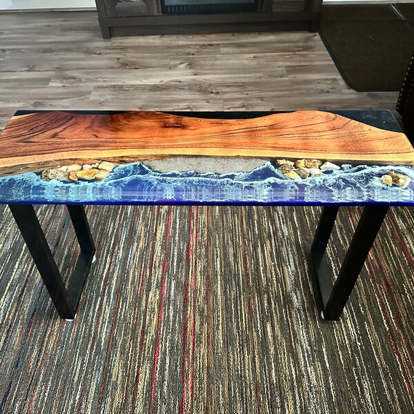 Custom Order Epoxy Resin Table, Custom Table, Ocean Design, Wood Art ...