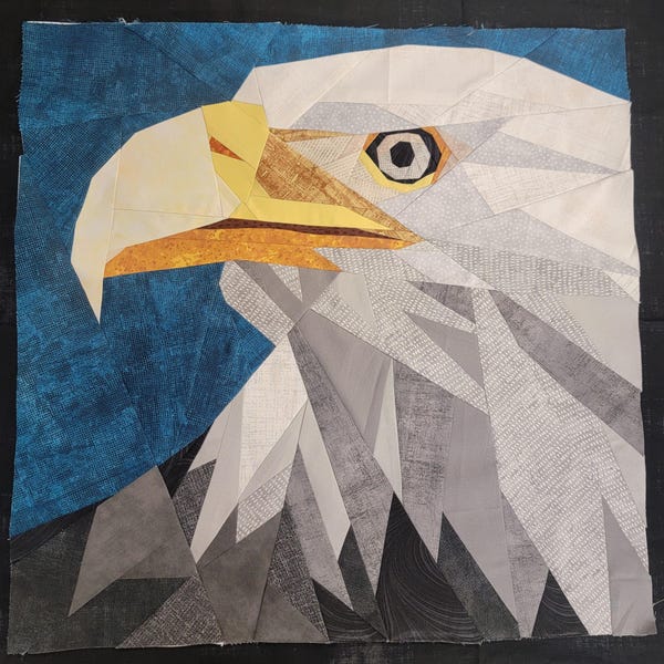 Bald Eagle Fpp--animals of Strength--north America--paper Piecing Quilt ...