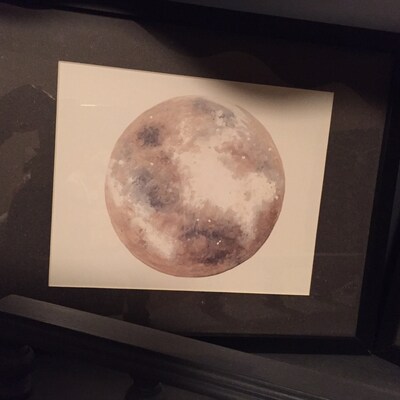Neutral Moon Print, Beige Moon Art, Full Moon Art Print, Dreamy Moon ...