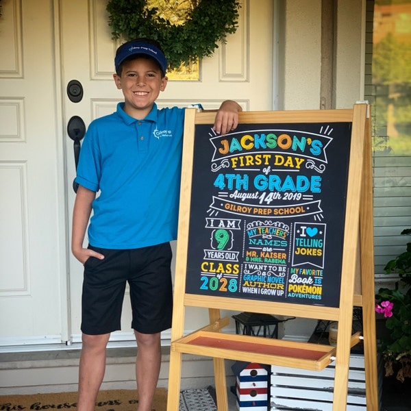 Monsters First Day of School Sign Boy 1st Day of School Monster Back to ...