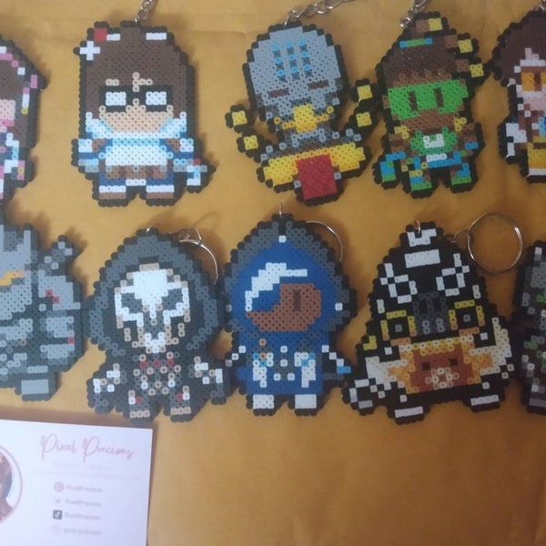 Overwatch MINI Beads; Reaper, Tracer, Mei, Pharah, Reinhardt, Roadhog ...